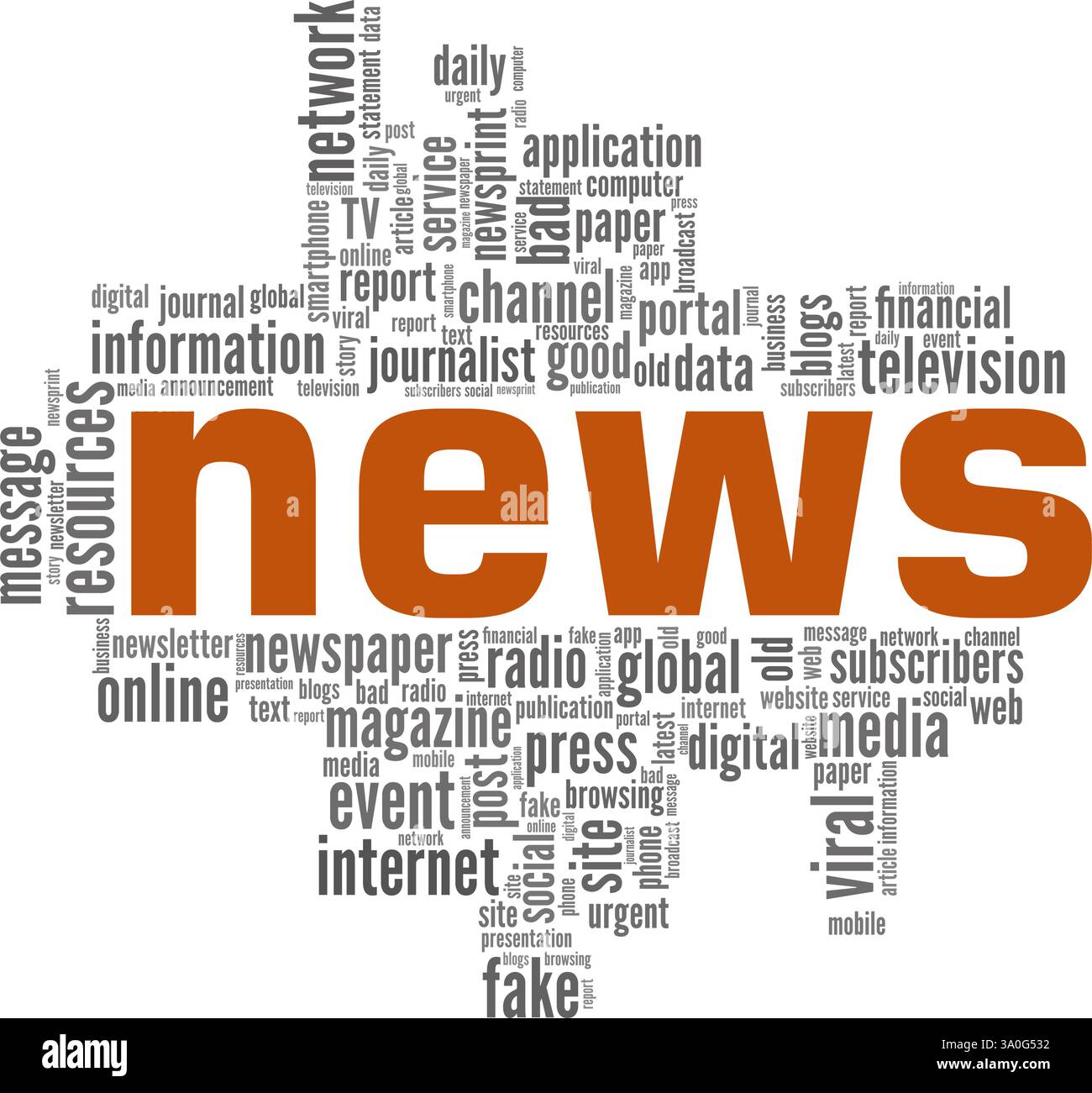 News vector illustration word cloud isolated on a white background ...
