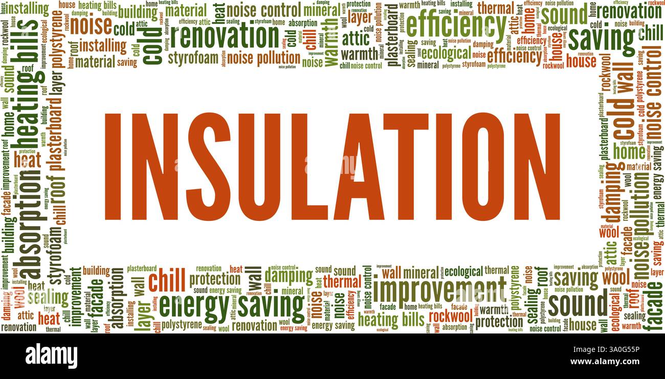 Insulation vector illustration word cloud isolated on a white background Stock Vector Image ...