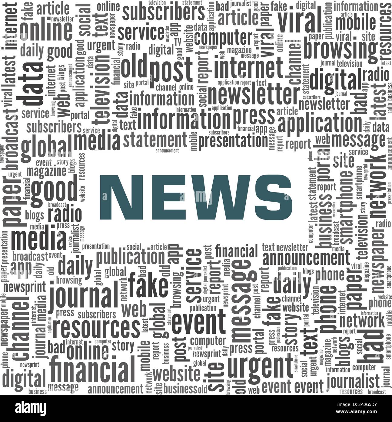 News vector illustration word cloud isolated on a white background ...