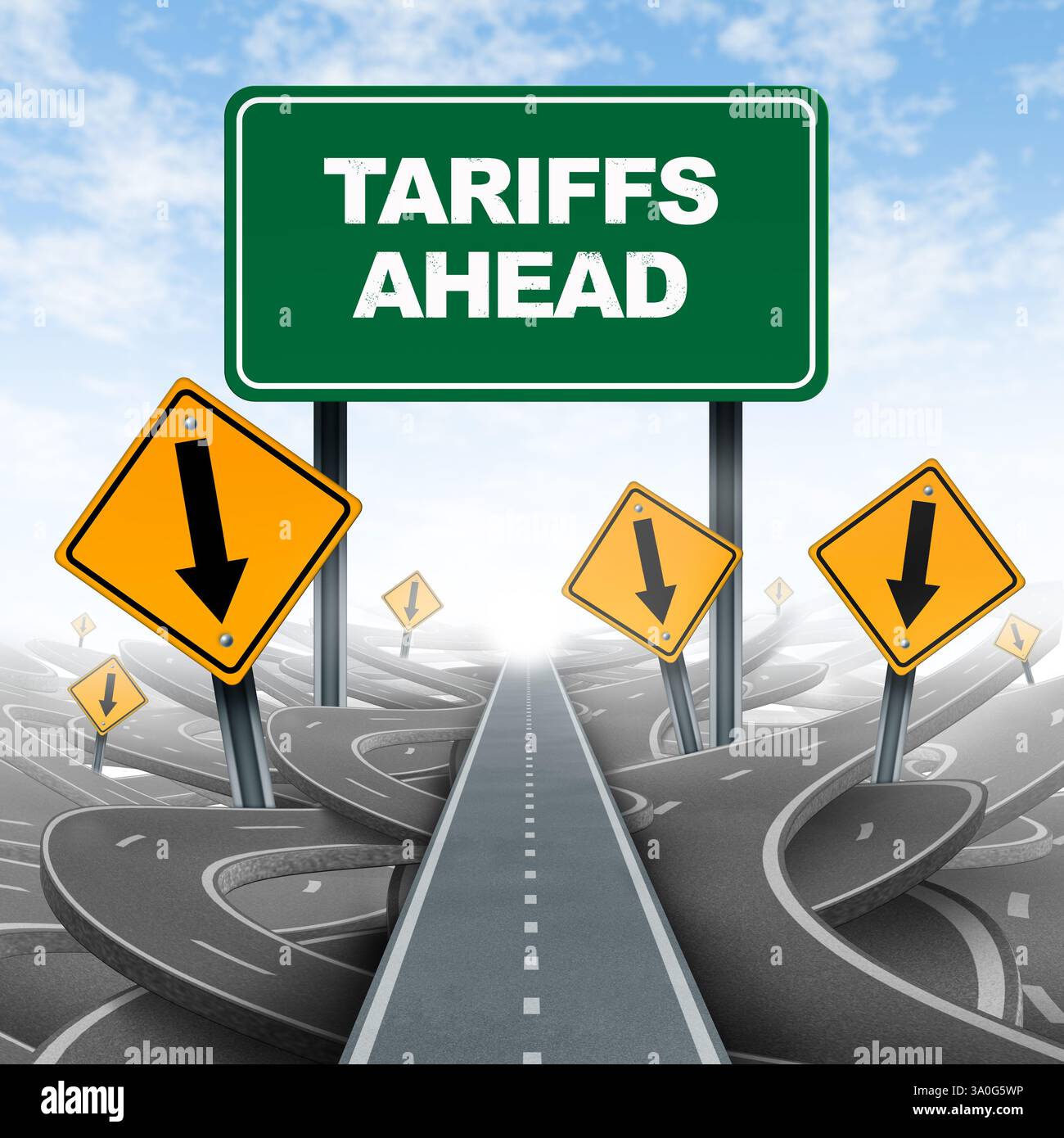 Tariffs Market drop and declining stock market prices due to tariff ...