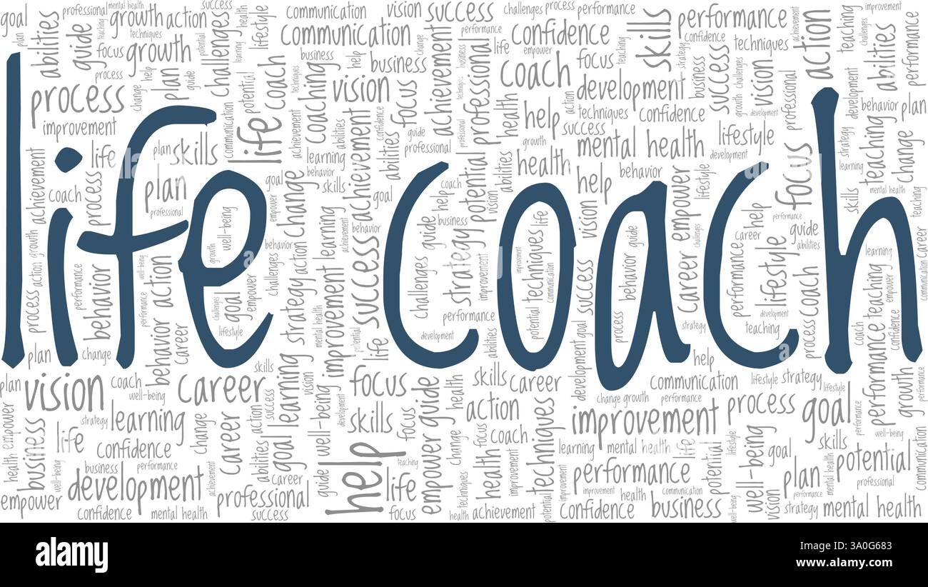 Life Coach vector illustration word cloud isolated on a white background Stock Vector Image ...