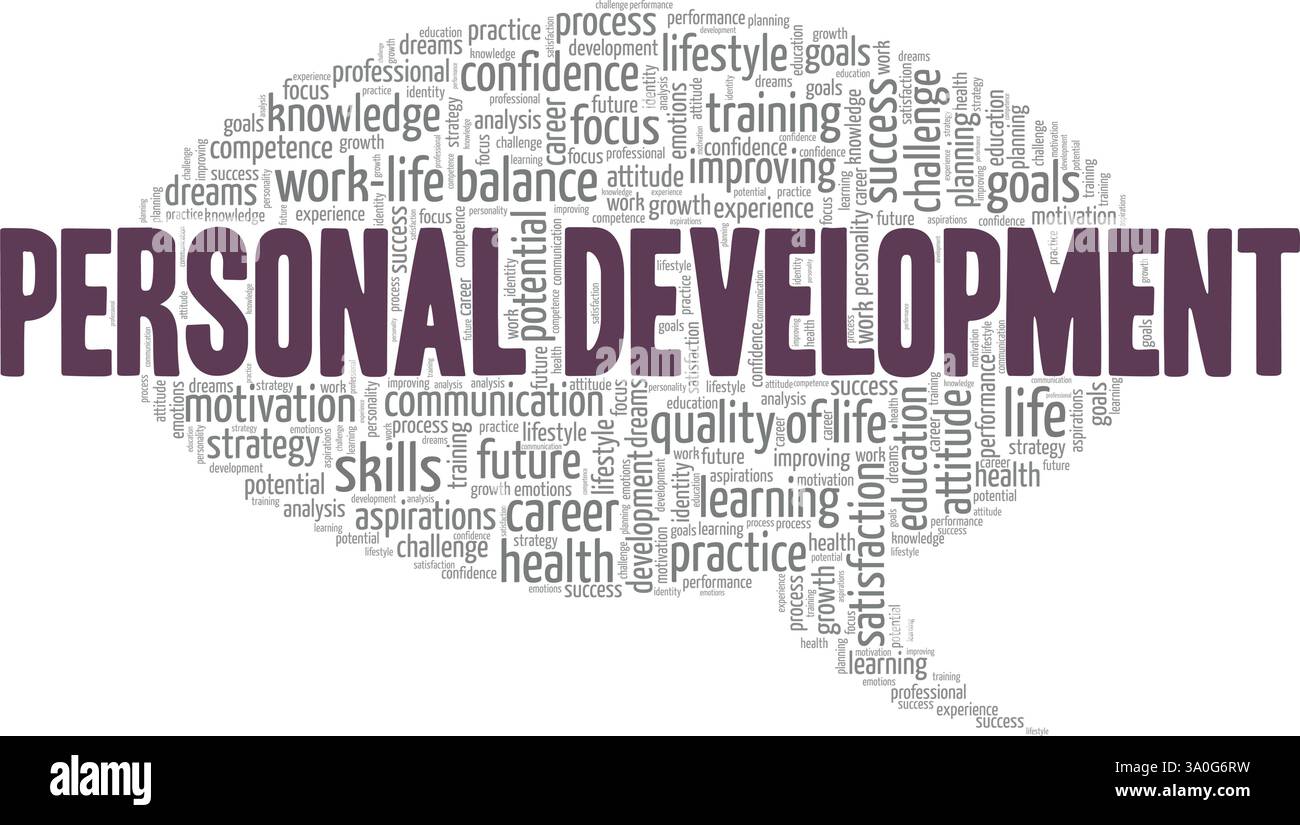 Personal Development vector illustration word cloud isolated on a white ...