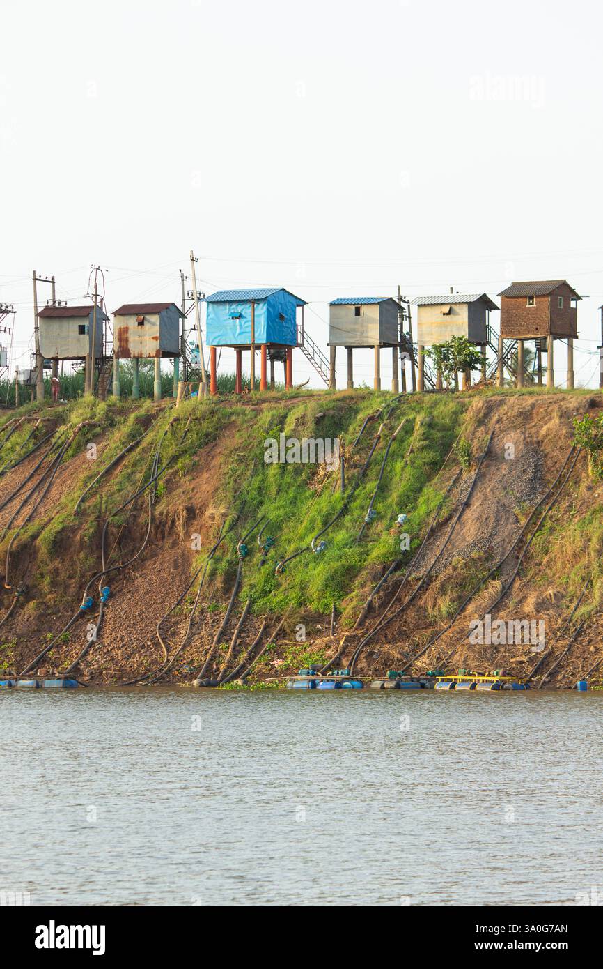 Beautiful View of Krishna River During the Maharashtra and Karnataka ...