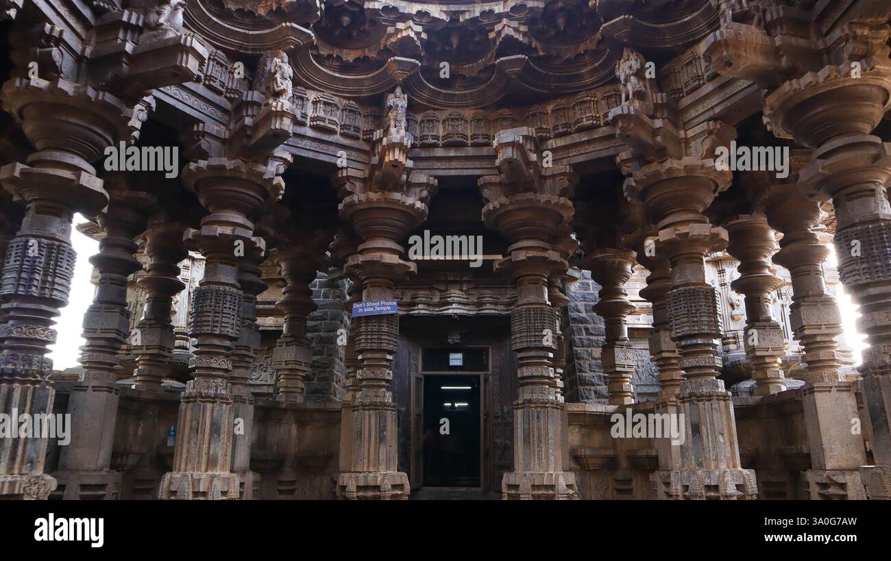 Beautifully Carved Interior of Chalukya Style Shri Kopeshwar Temple ...