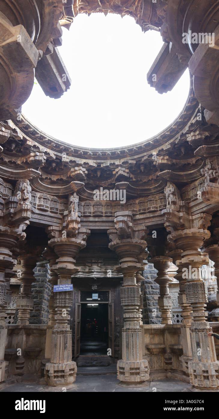 Beautifully Carved Interior of Chalukya Style Shri Kopeshwar Temple ...
