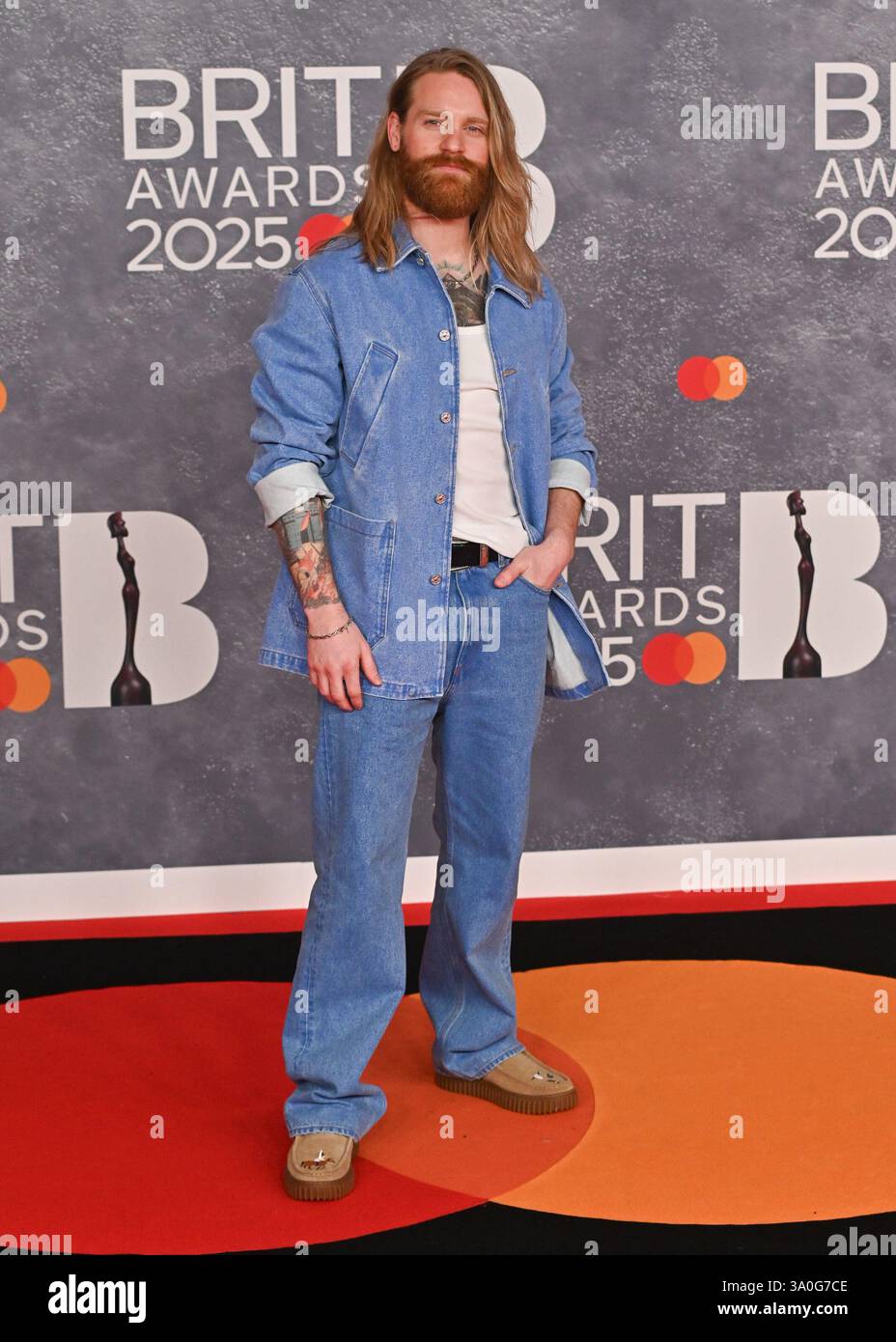 ***STRICTLY EDITORIAL USE ONLY*** Sam Ryder attends The BRIT Awards ...