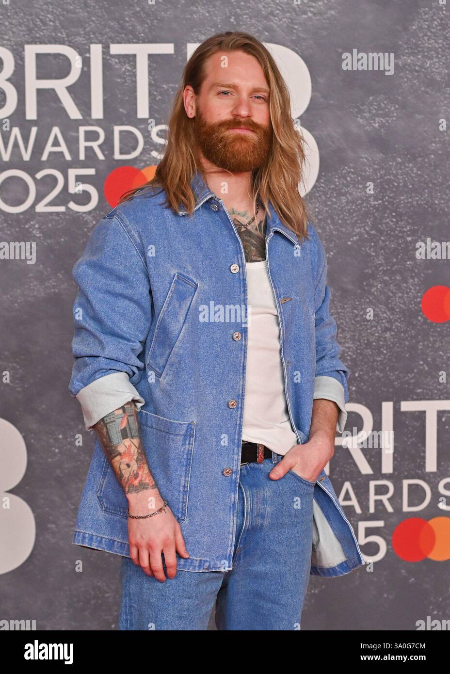 ***STRICTLY EDITORIAL USE ONLY*** Sam Ryder attends The BRIT Awards ...
