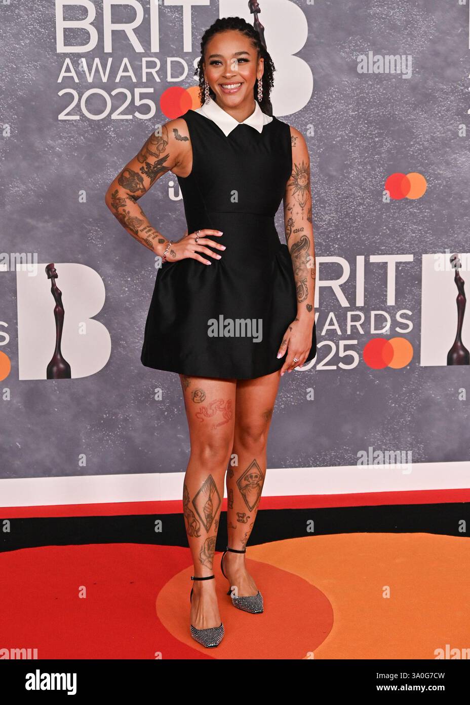 ***STRICTLY EDITORIAL USE ONLY*** Yinka Bokinni attends The BRIT Awards ...
