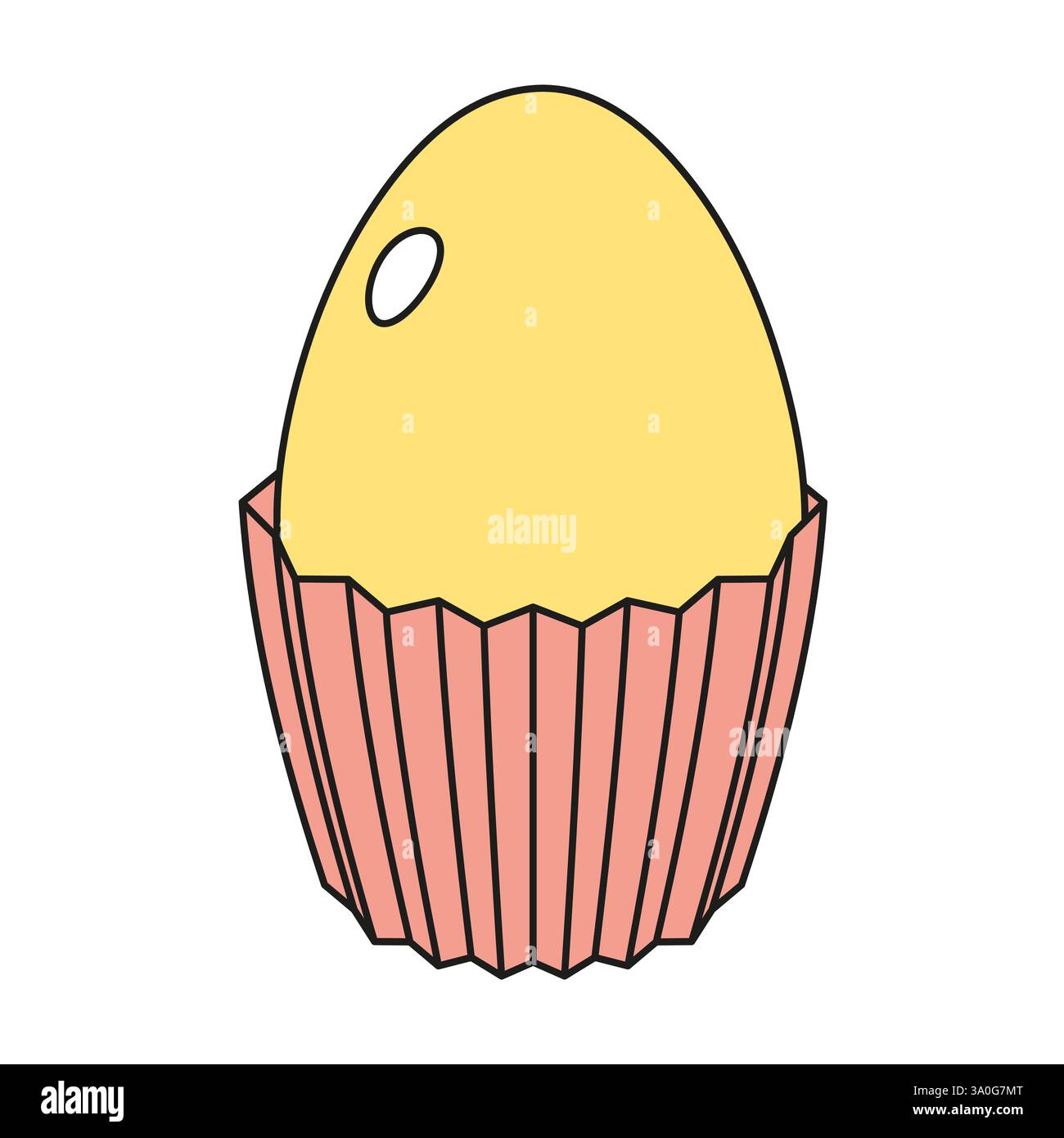 Easter dessert egg color icon. Cartoon sweet egg bakery food pictogram ...