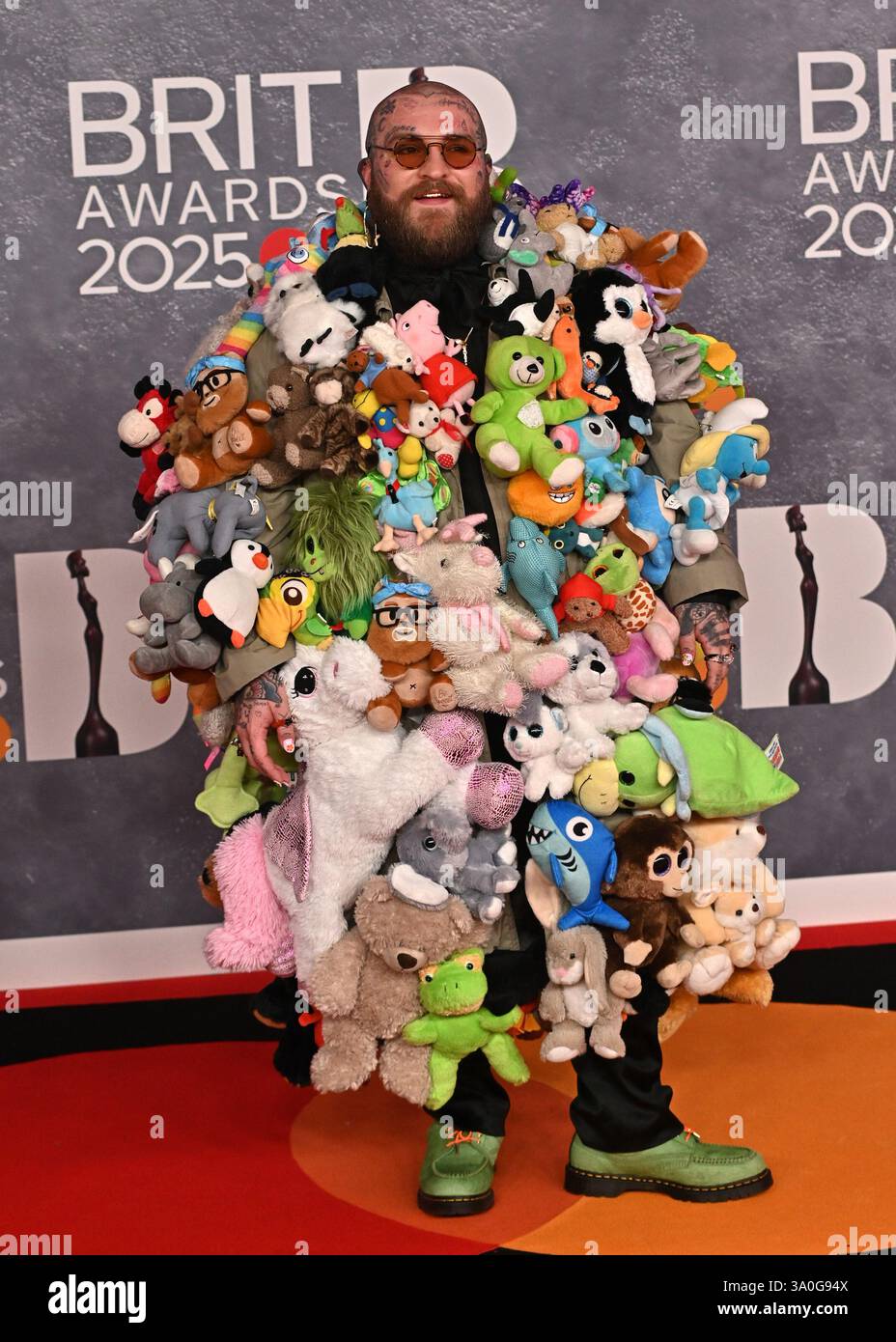 ***STRICTLY EDITORIAL USE ONLY*** Teddy Swims attends The BRIT Awards 2025 in London, England ...