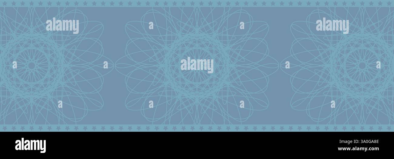 Template blank with guilloche for banknote protected document, voucher ...