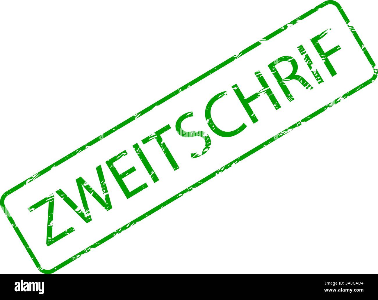 Copy or duplicate rubber stamp German bureaucracy zweitschrift, vector ...