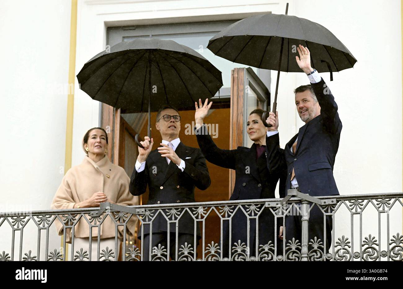 President of the Republic of Finland Alexander Stubb, second from left ...