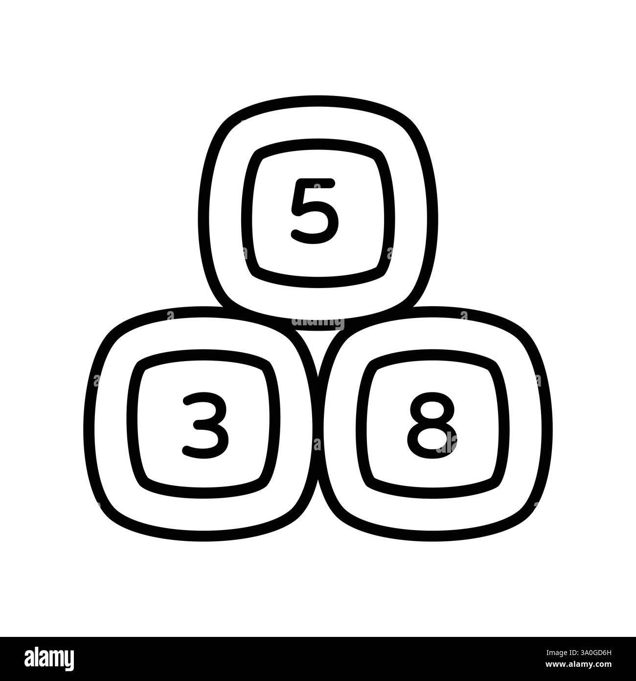 An amazing icon of numeric blocks in modern design style, ready to use ...