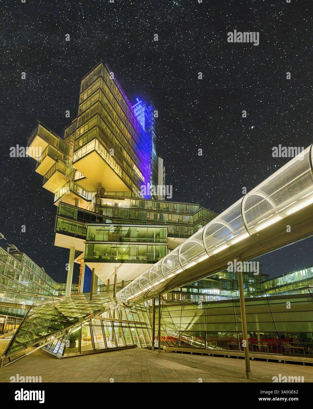 Nord LB Night Starry sky Hanover Germany Stock Photo - Alamy