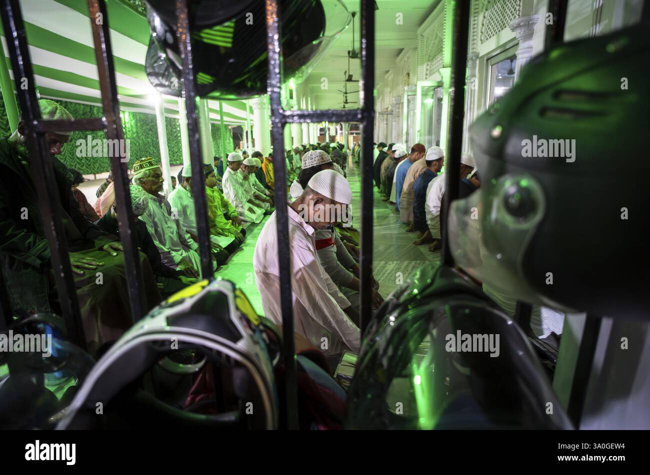 GUWAHATI, INDIA - MARCH 2: Muslims offer namaj at a mosque after ...