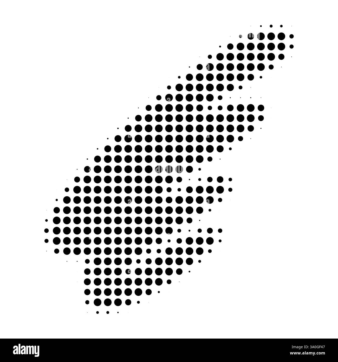 Vector abstract wavy halftone shape. Isolated pop art dotted texture Stock Vector Image & Art ...