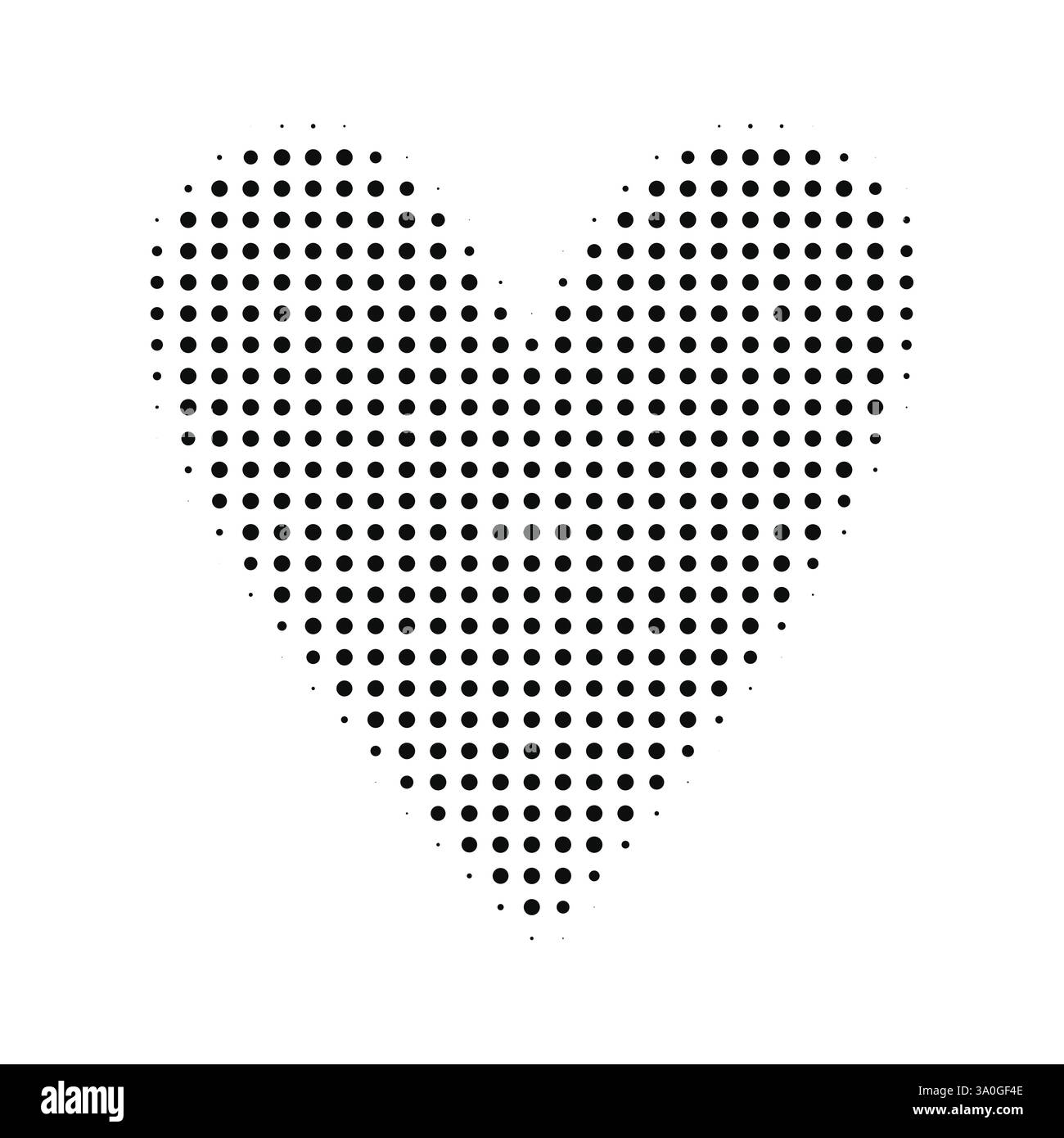 Vector abstract halftone heart shape. Isolated pop art dotted overlay ...