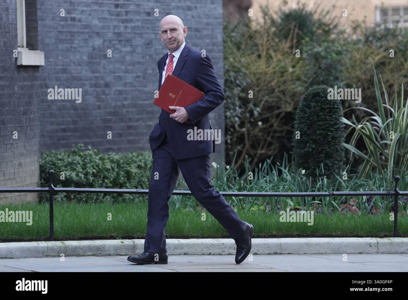 Defence Secretary John Healey arrives in Downing Street, London, for a ...