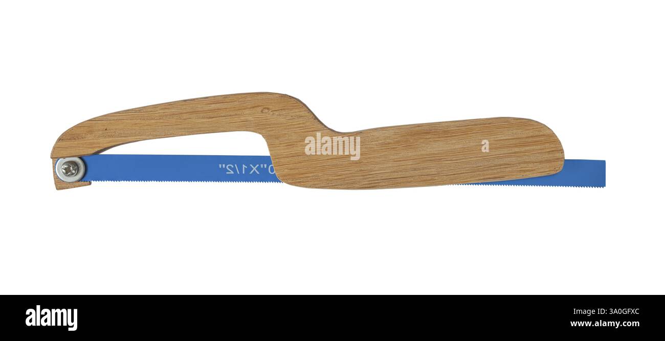 Classic Little Vintage Hacksaw With wooden Handle Isolated Stock Photo ...