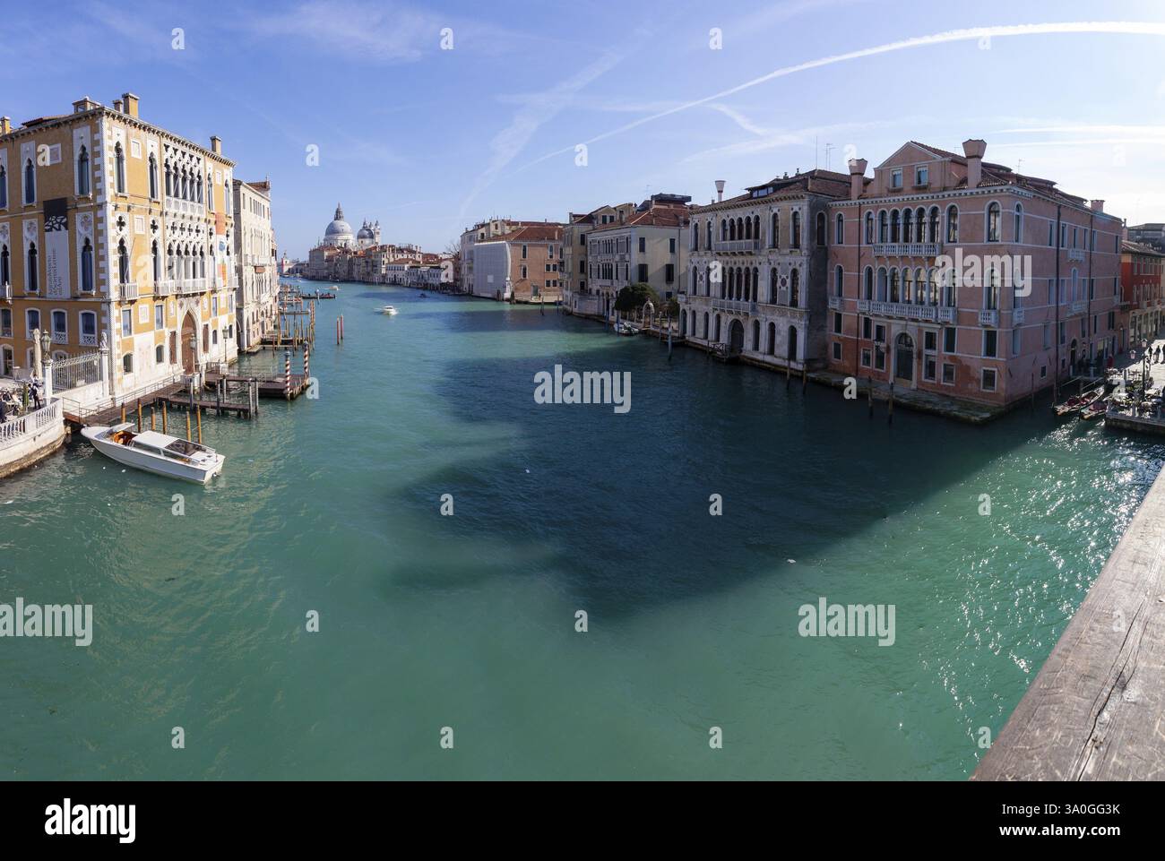 Facades on the Grand Canal, behind the Basilica of Santa Maria della ...