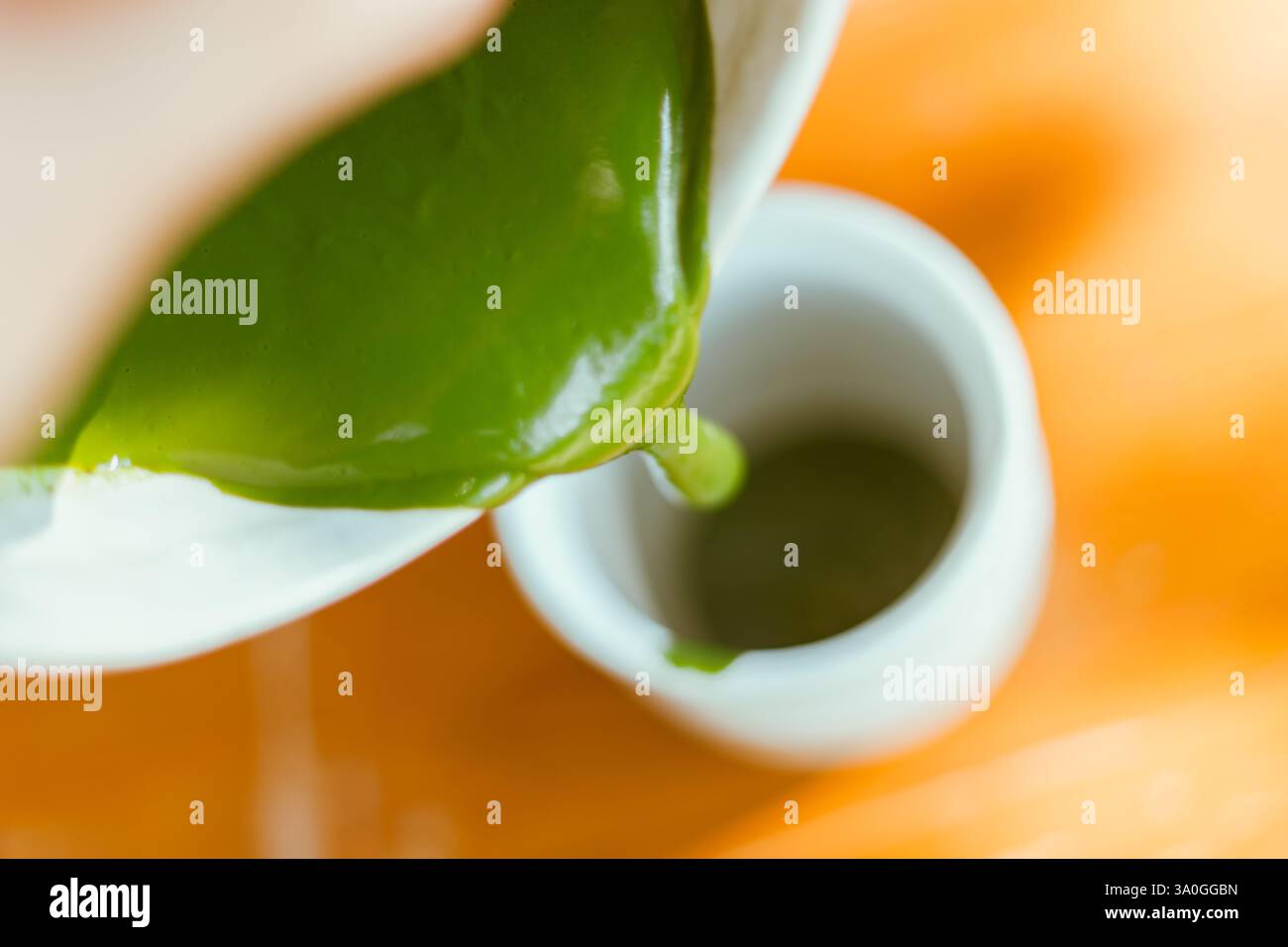 Make matcha green tea, Cafe menu Stock Photo - Alamy