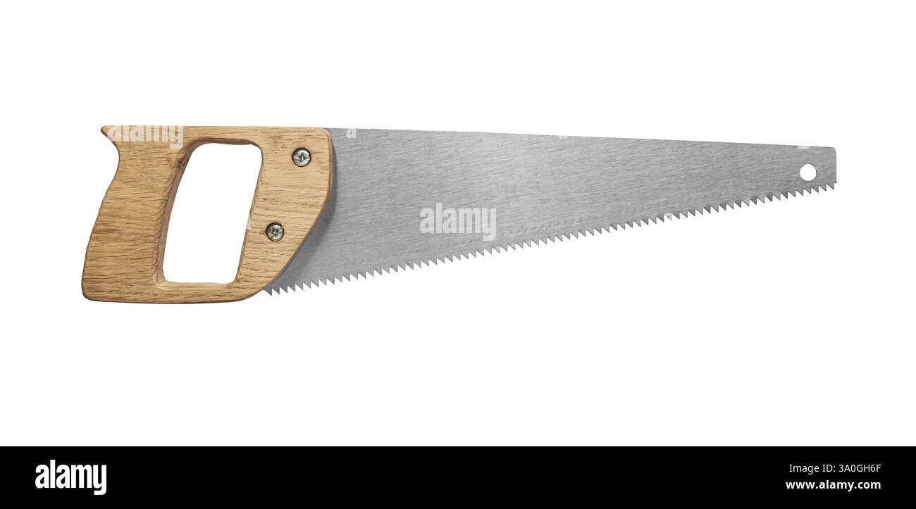 Classic Vintage Hand Saw Isolated On White Stock Photo - Alamy