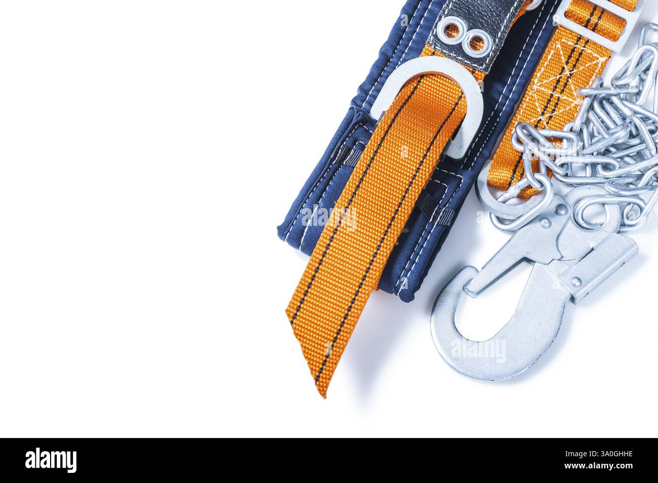 Construction tool safety harness isolated on white background Stock ...