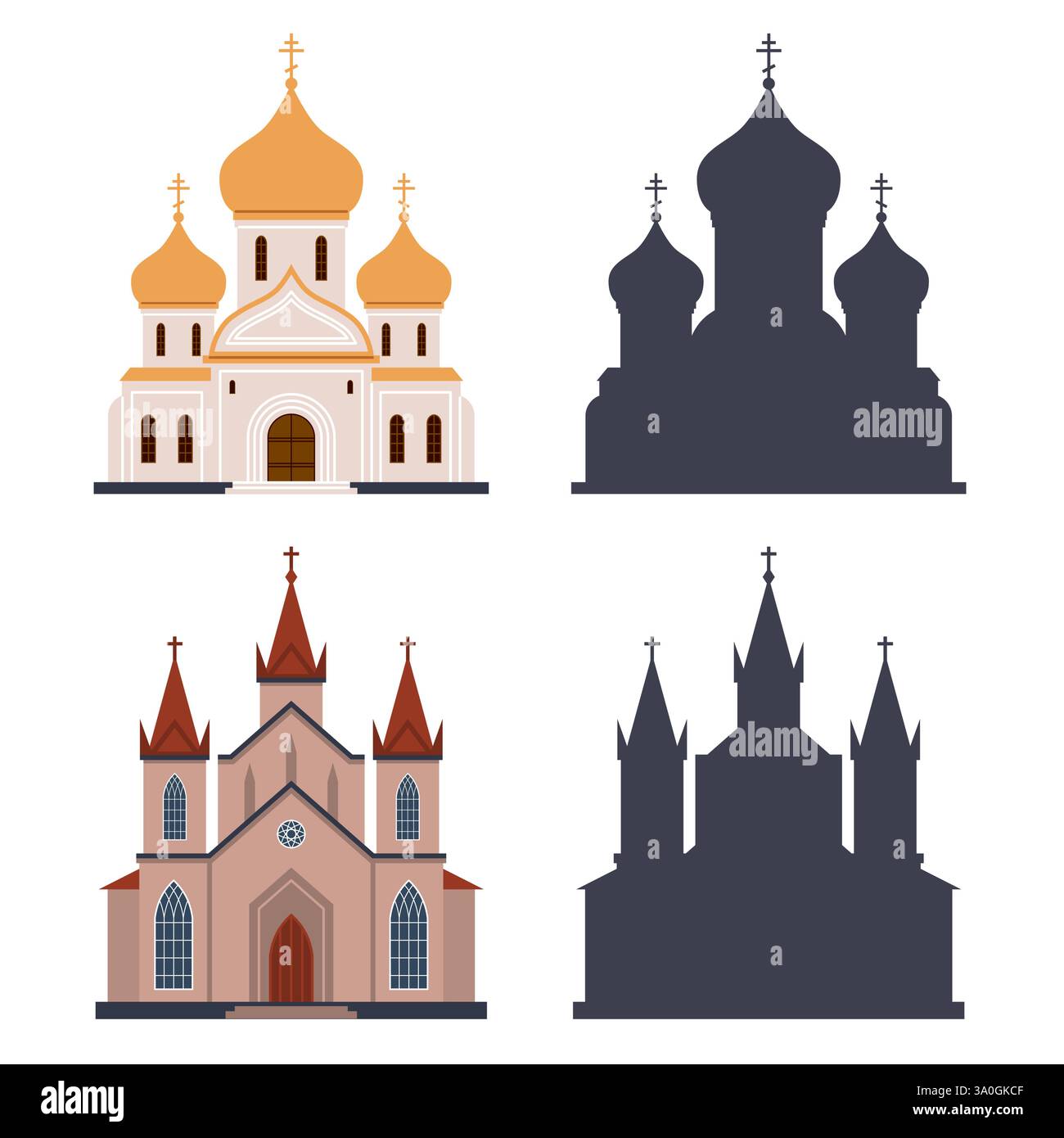 Traditional stone buildings Cut Out Stock Images & Pictures - Alamy