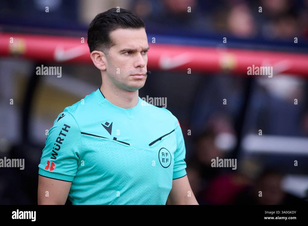Barcelona, Spain. 02nd Mar, 2025. Referee Alejandro Quintero Gonzalez during La Liga match ...