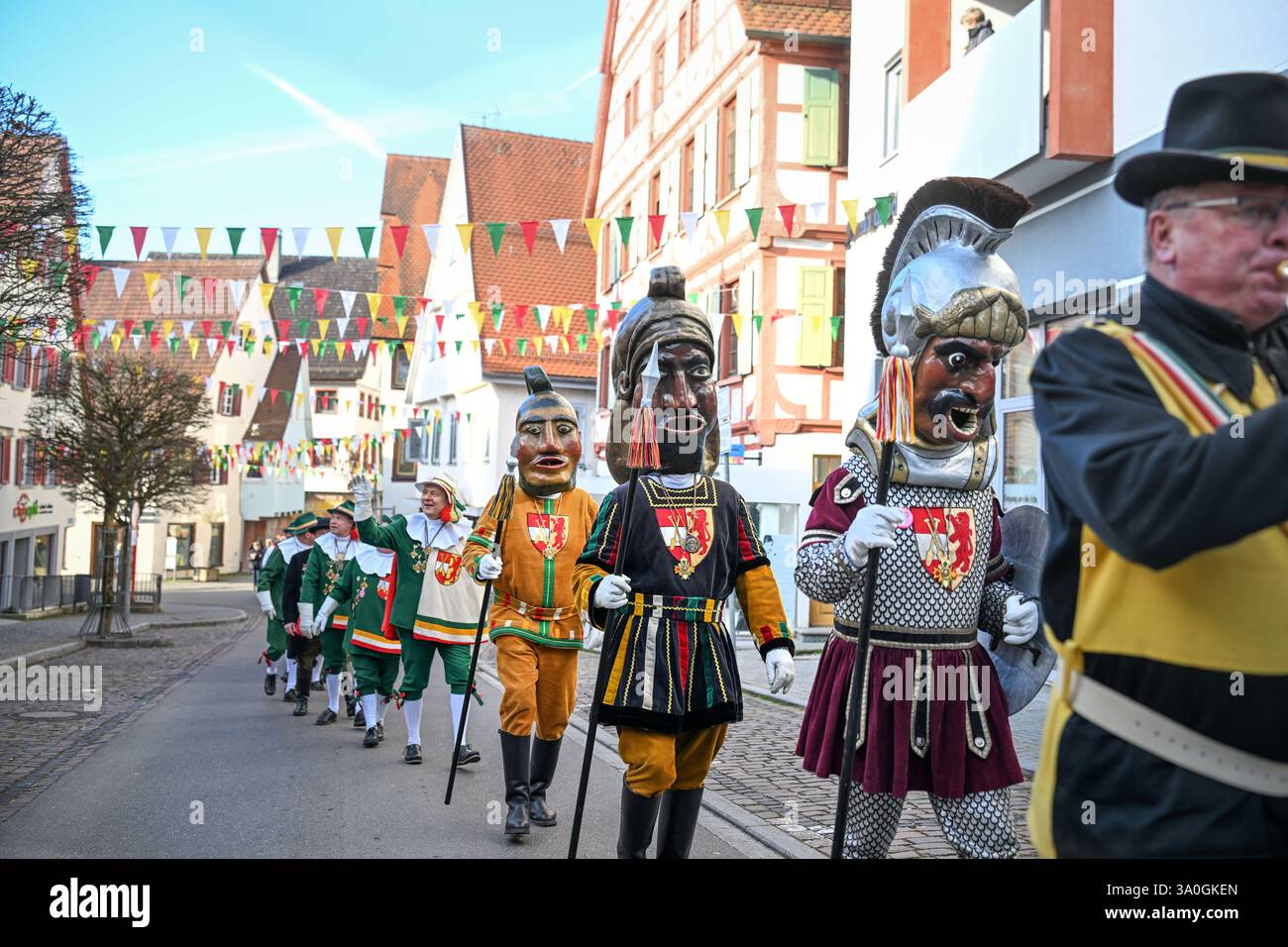 04 March 2025, Baden-Württemberg, Riedlingen: Riedlingen fools parade ...