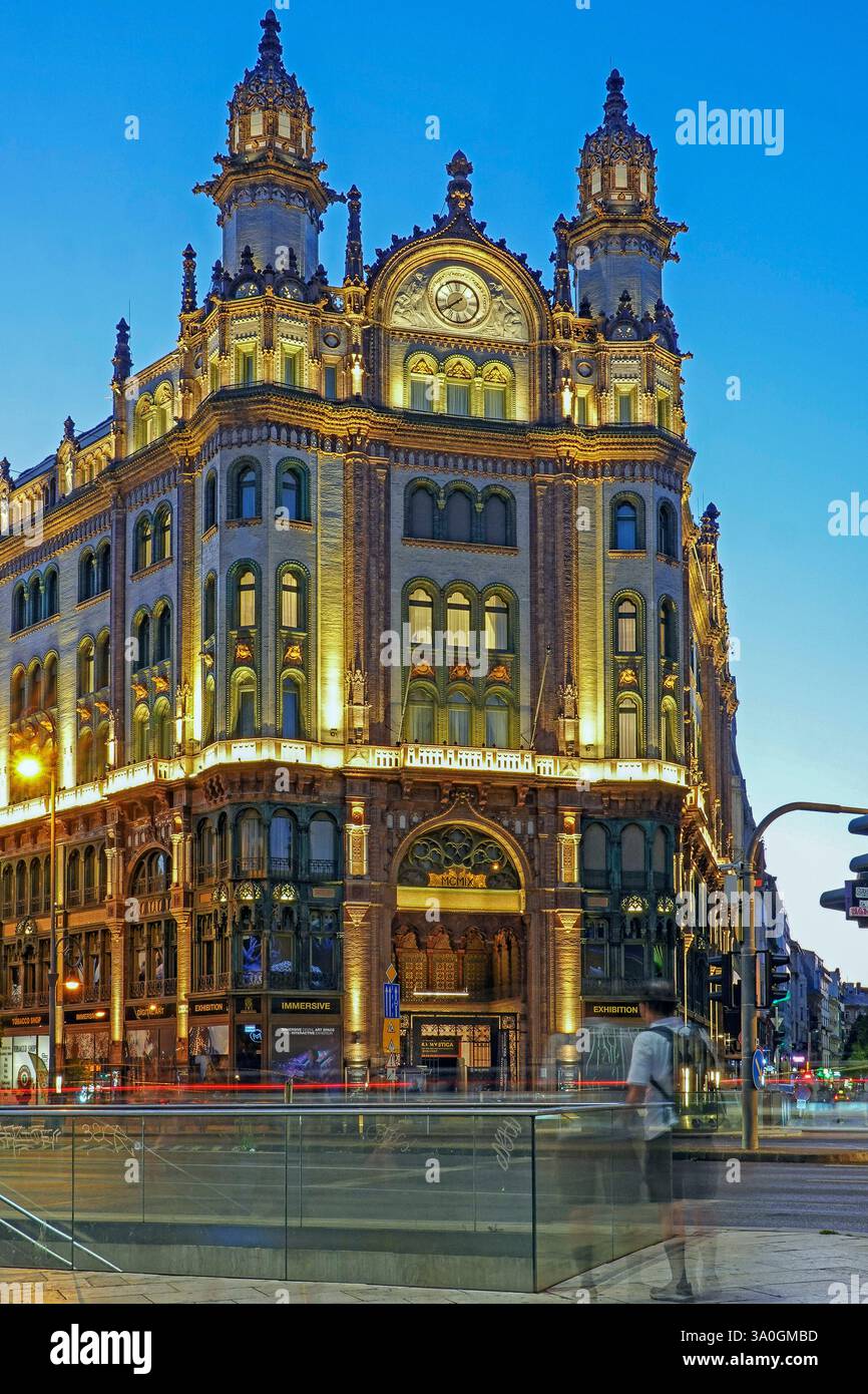 Hungary, Budapest, The Parisi Udvar Hotel was first designed as a ...