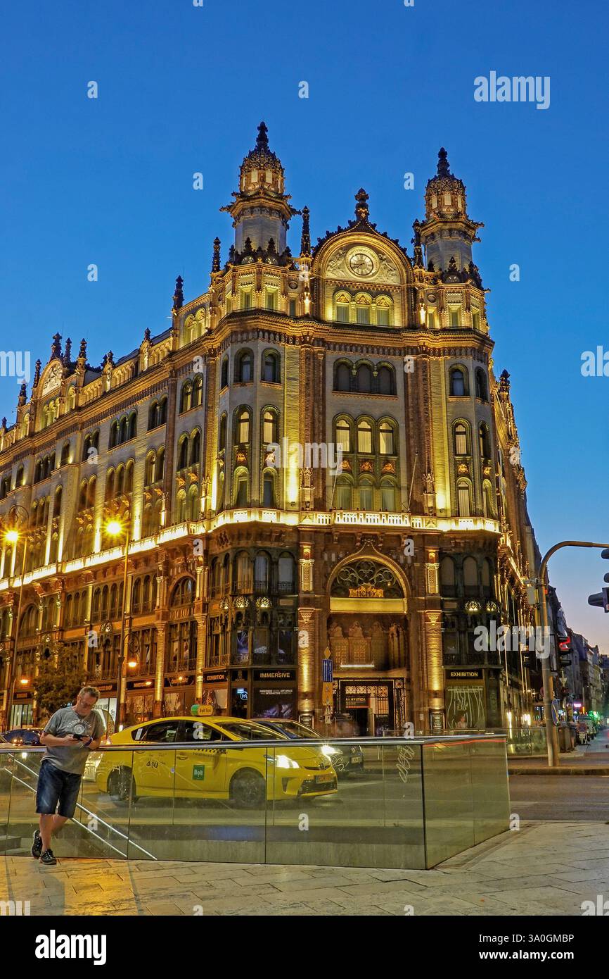 Hungary, Budapest, The Parisi Udvar Hotel was first designed as a ...