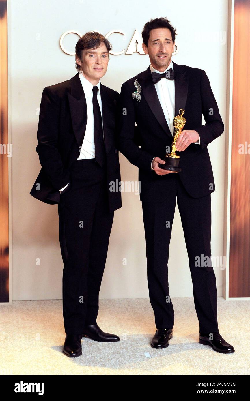 Cillian Murphy und Adrien Brody mit dem Oscar für den besten ...
