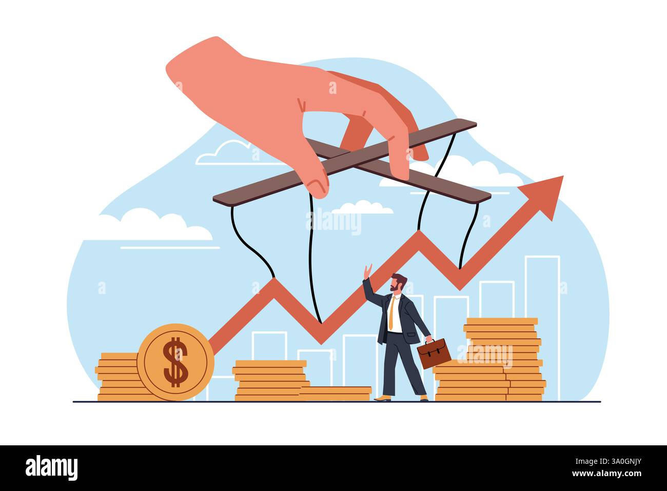 Financial control cartoon hi-res stock photography and images - Alamy