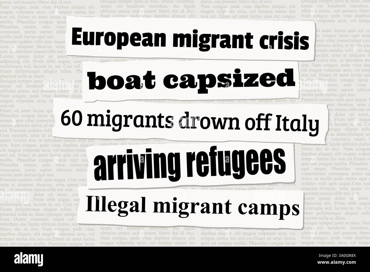 Migrant influx Stock Vector Images - Alamy