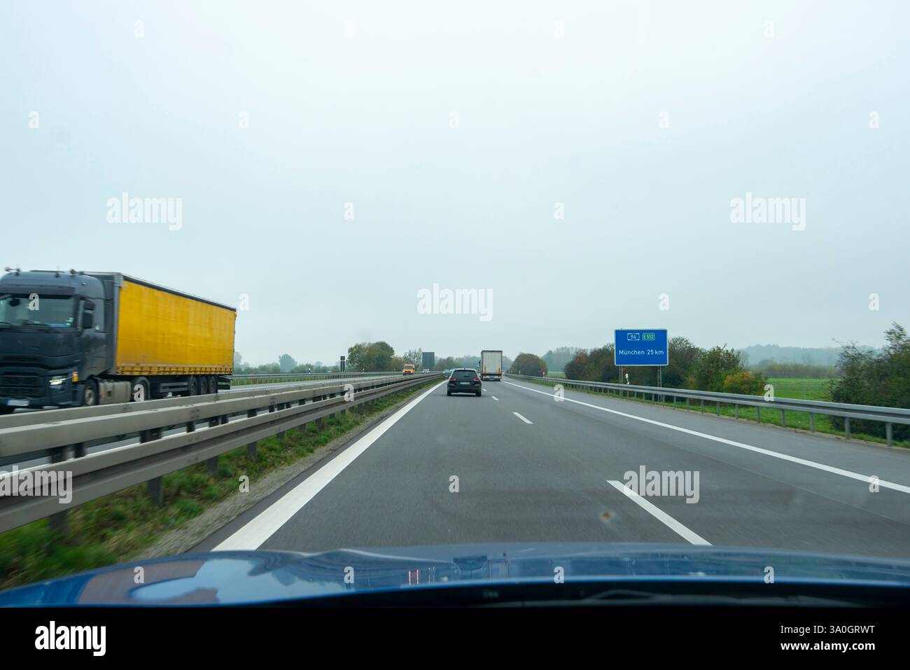 Autobahn 94 in Bavaria - Germany Stock Photo - Alamy