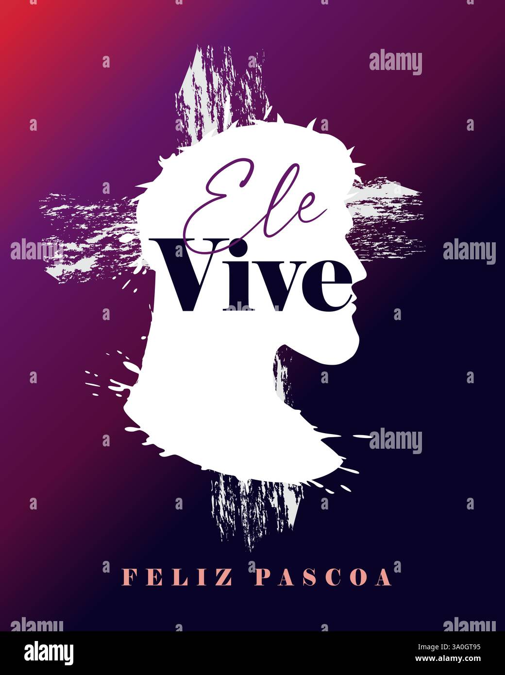 Ele vive, Feliz Pascoa - Easter poster concept. Translated from ...