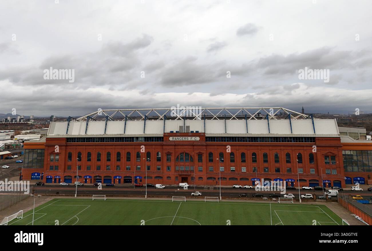 A general view of Ibrox Stadium, home of Glasgow Rangers FC. Picture ...