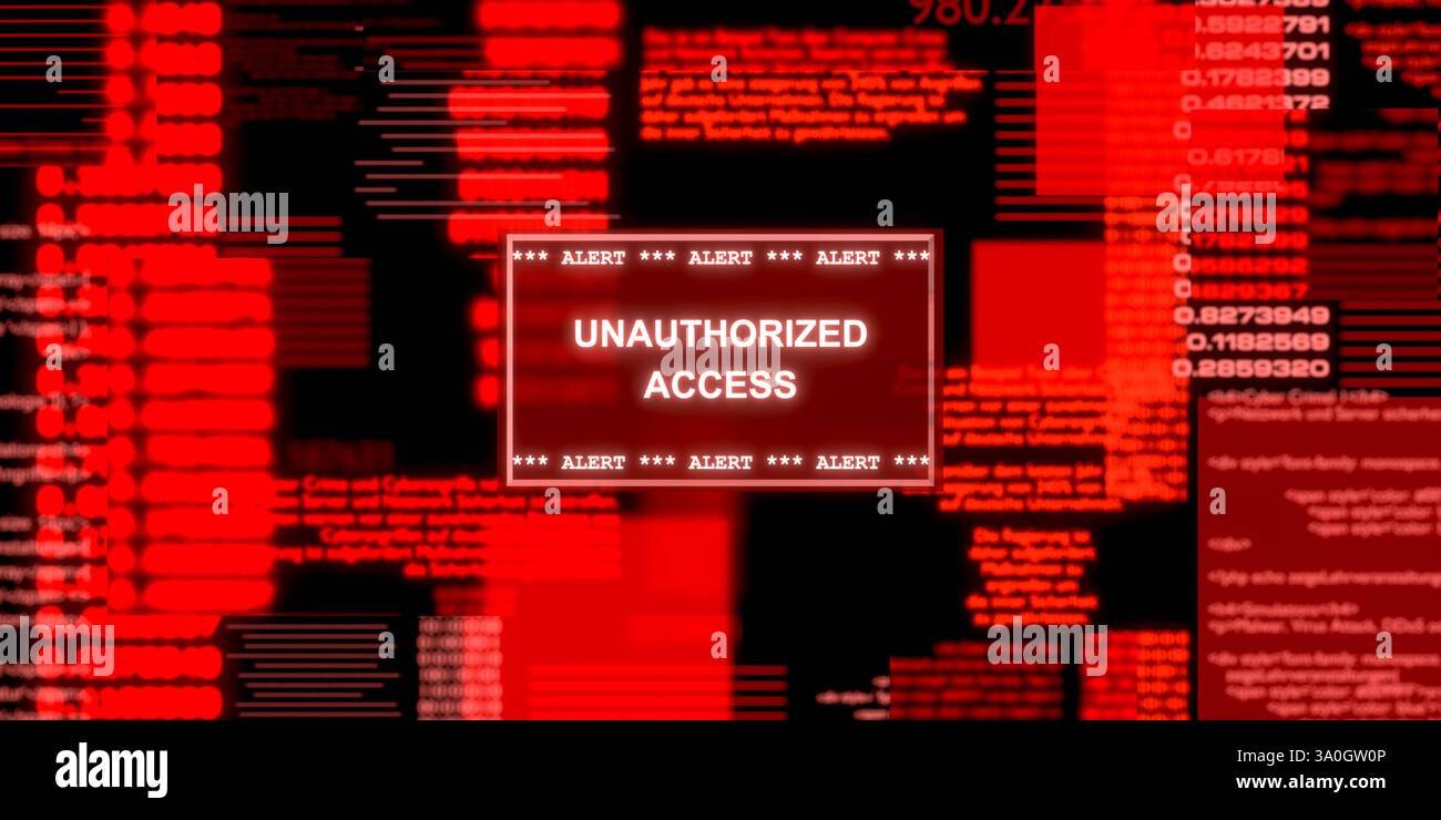 Unauthorized Access Warning Sign Unauthorized Access Warning Sign Data Network Problems