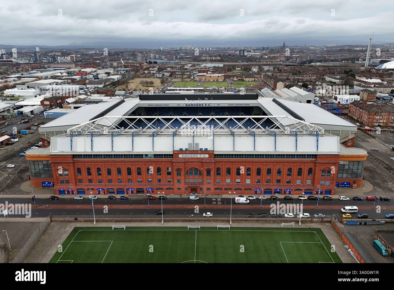 A general view of Ibrox Stadium, home of Glasgow Rangers FC. Picture ...