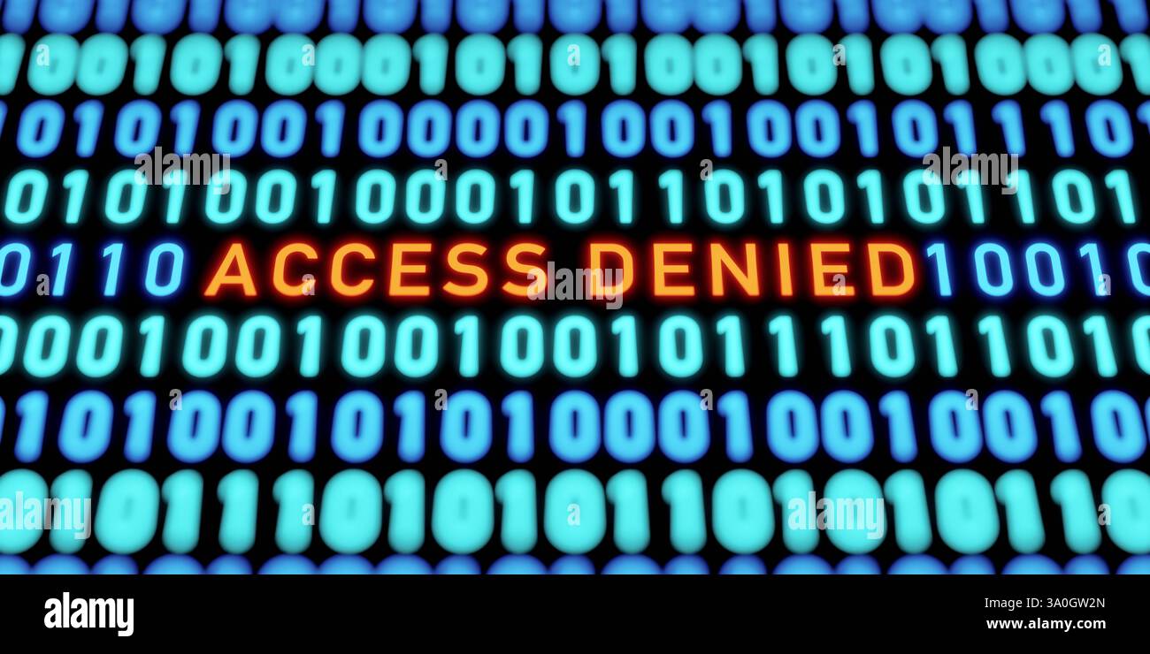 Access denied, warning sign. Access denied, warning sign. Computer crime, unauthorized access to ...