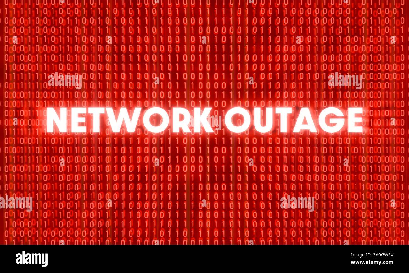 Network Outage, warning sign. Network Outage, warning sign. Computer ...