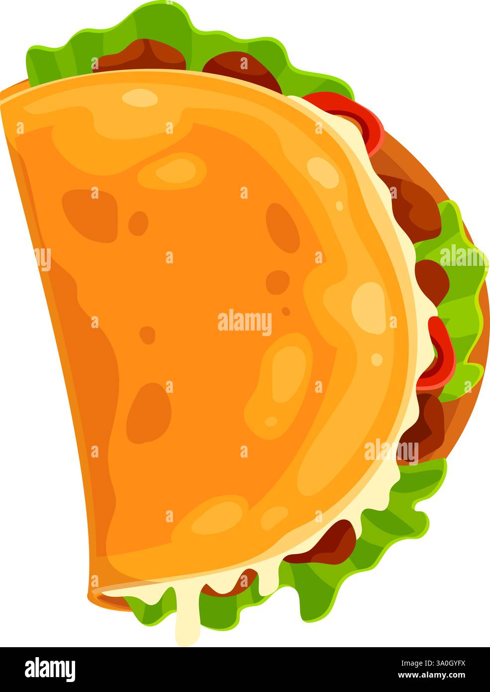 Fast food taco meal cartoon English ABC font typeface letter D ...