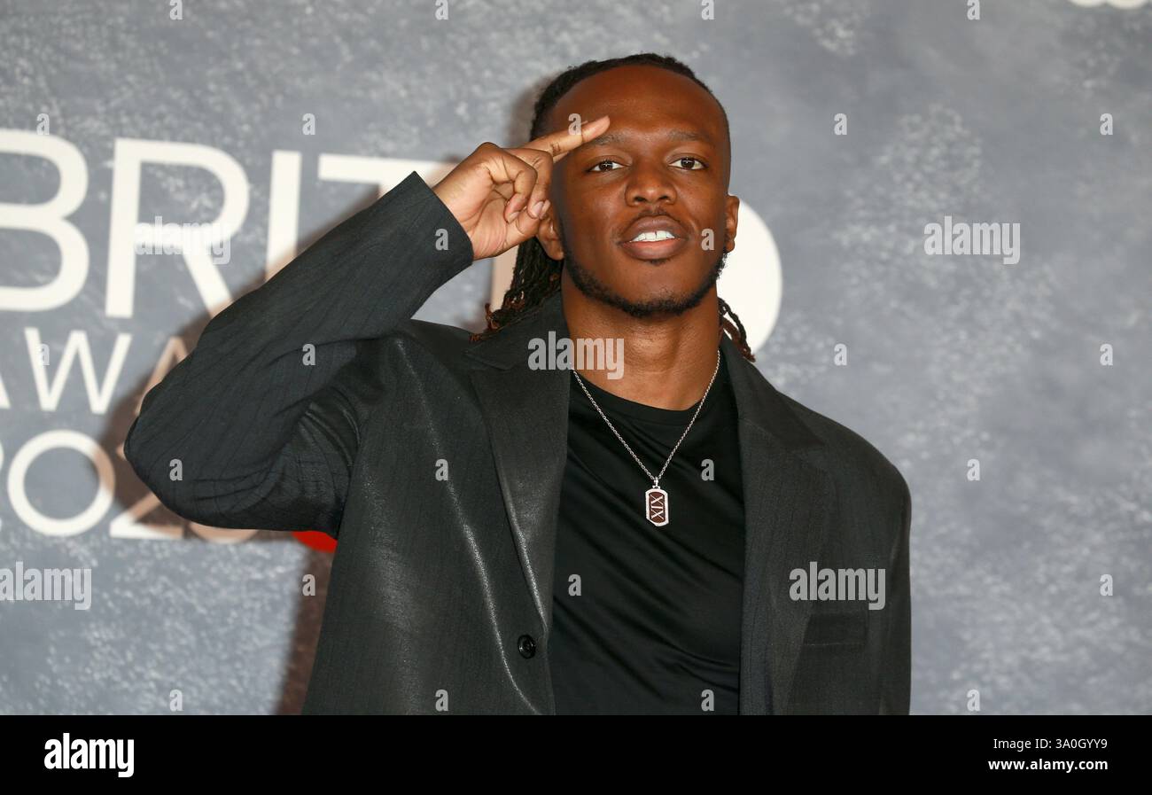 KSI attends The BRIT Awards 2025 at Intercontinental Hotel London at ...