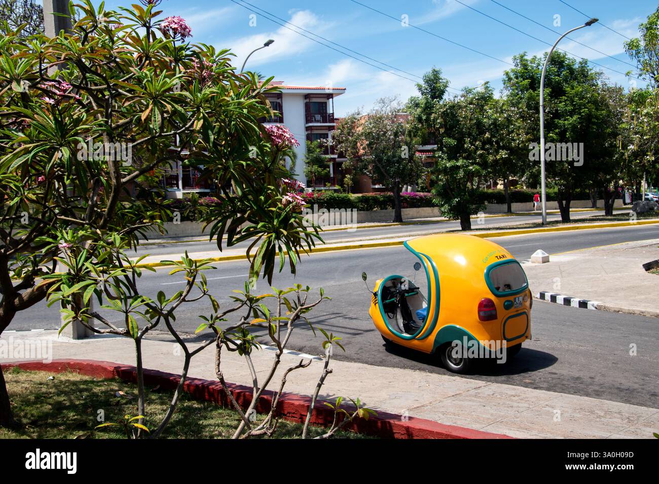 Old American vintage 1950's cars seen on the street in Varadero, Cuba ...