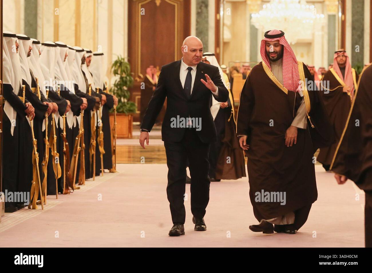 In this photo released by the Lebanese Presidency press office, Saudi's ...