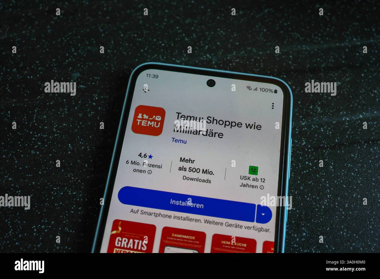 Stockbilder 09/2024 Temu Shopping APP *** Stock photos 09 2024 Temu ...