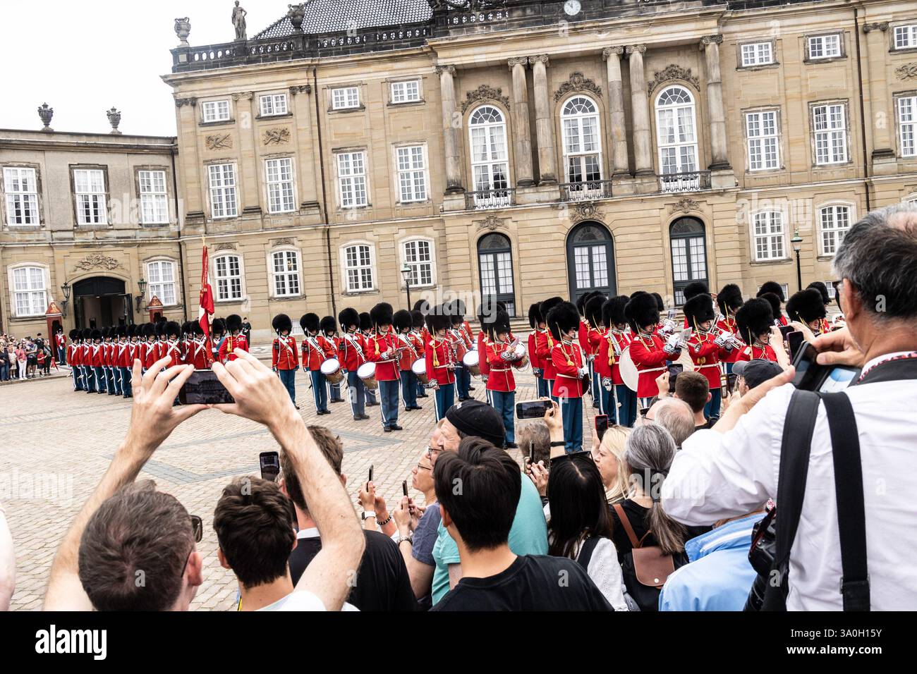 The Royal Life Guard in red gala uniforms seen on the King's birthday ...