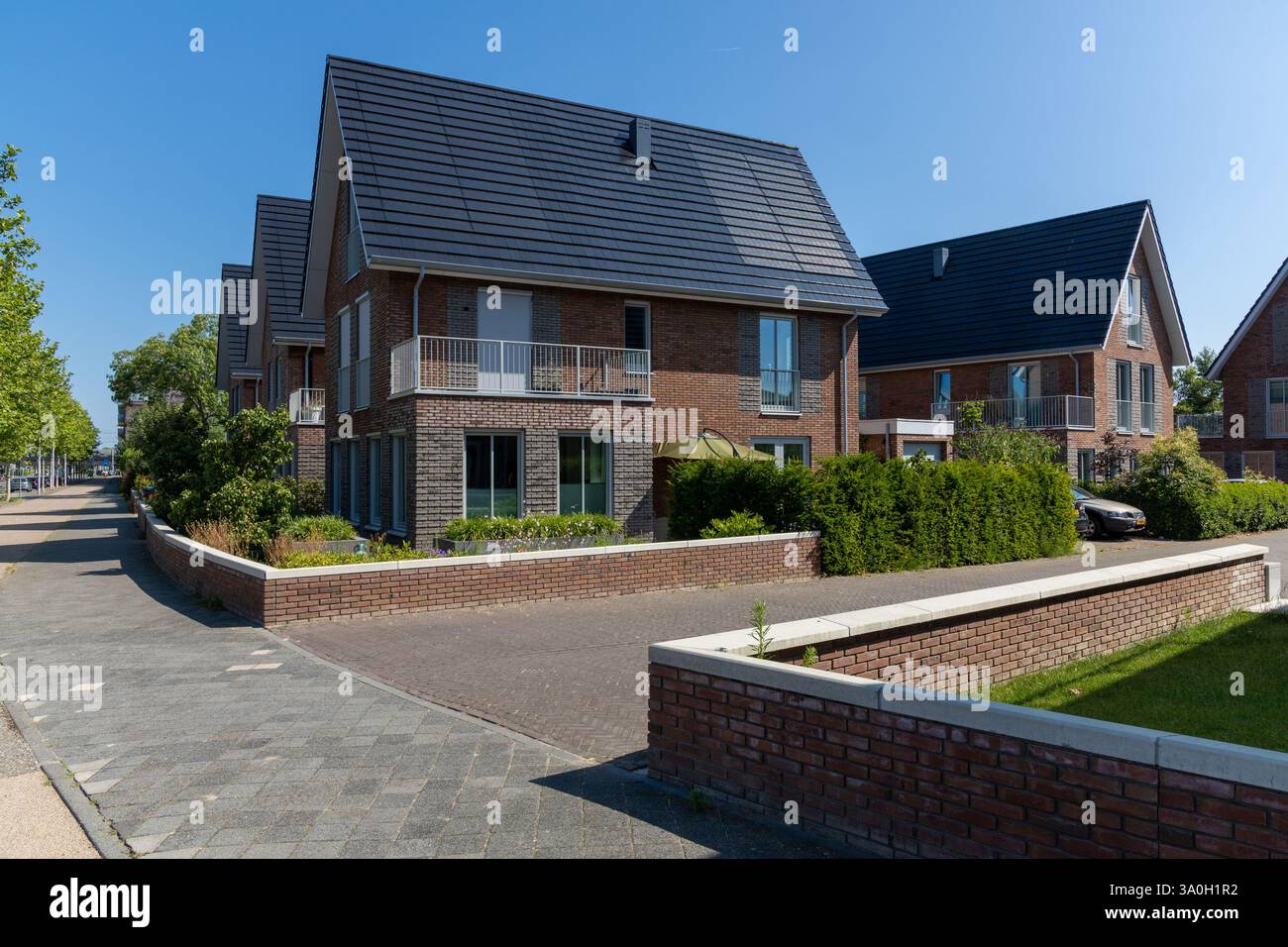 integrated solar panels. Photovoltaic panels in the roof. Roof tile Of ...